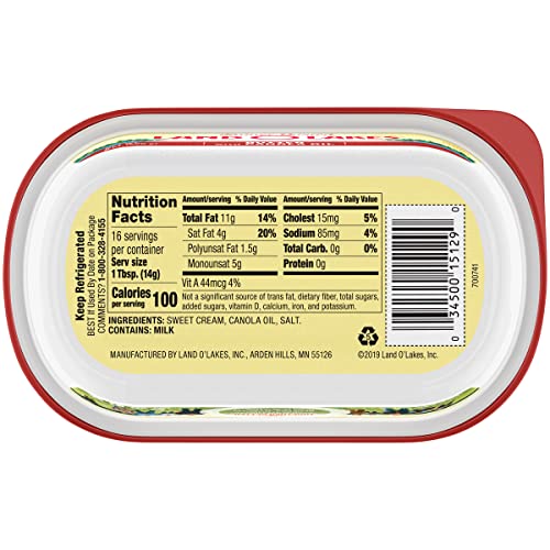 Land O LakesĀ® Butter with Canola Oil, Spreadable, 8 oz tub