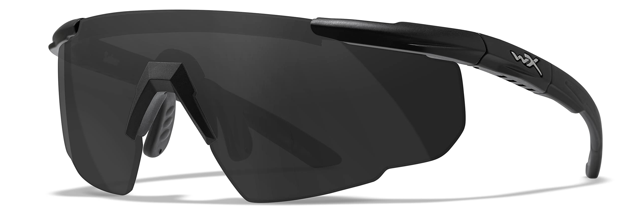 Wiley X Saber Advanced Shooting Glasses ANSI Z87.1+ Safety Sunglasses for Men UV and Eye Protection for Hunting and Shooting Matte Black Frames, Changeable Lenses, Ballistic Rated