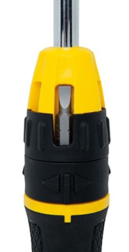 Stanley STHT0-62574 Bit-Screwdriver with 20 Bits and Ratchet, Black/Yellow