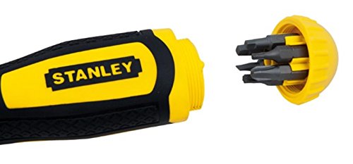 Stanley STHT0-62574 Bit-Screwdriver with 20 Bits and Ratchet, Black/Yellow