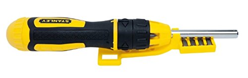Stanley STHT0-62574 Bit-Screwdriver with 20 Bits and Ratchet, Black/Yellow