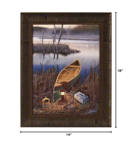 Spring at Last by Eric Bjorlin 19x23 Artist Signed Framed Print Canoe Fishing Lake Art Wall Décor Picture