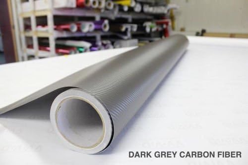 VViViD XPO Gunmetal Grey Carbon Fiber 5 Feet x 1 Foot Car Wrap Vinyl Roll with Air Release Technology