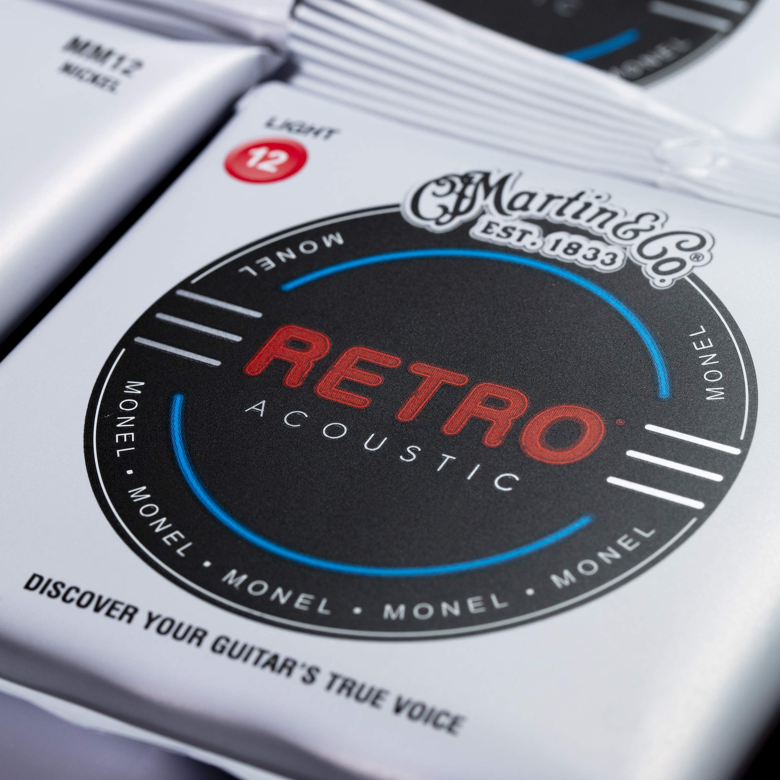 Martin Retro Acoustic MM12 Light-Gauge Guitar Strings, Monel Nickel