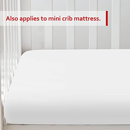 Pack n Play Fitted Sheet, 100% Organic Cotton, Stretchy Pack n Play Sheets, Ultra Soft Breathable Mini Crib Sheets, Convertible Playard Mattress Cover, Hypoallergenic Playard Playpen Sheet, Grey