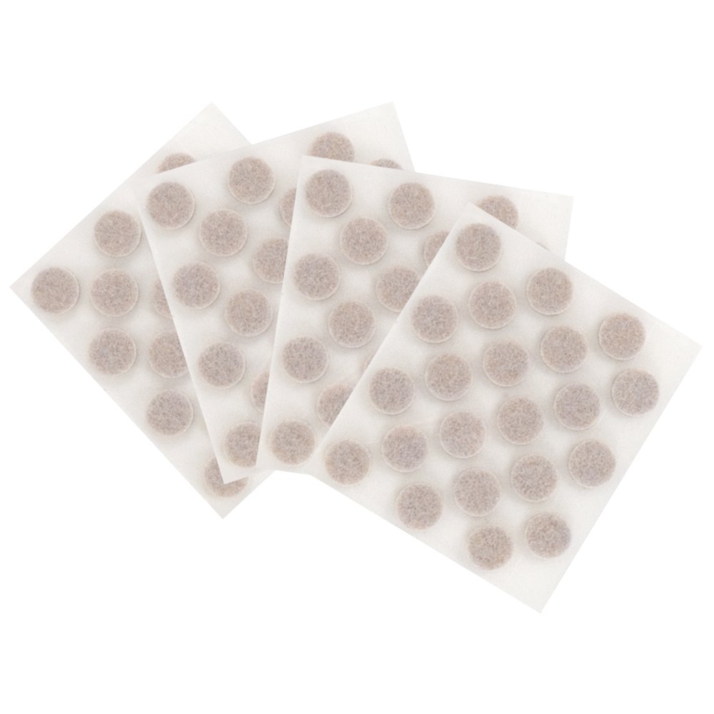 SoftTouch 3/8" Round Self-Stick Felt Pads - Move Effortlessly, Protect Surfaces, Beige (84 Pack)