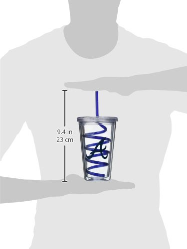 MLB Atlanta Braves Swirl Straw Tumbler, 16-Ounce
