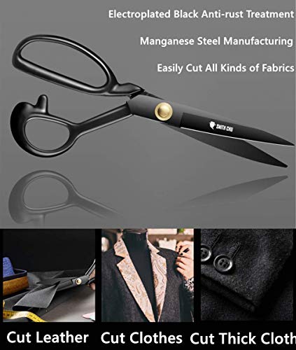 Fabric Tailor Shears Professional 12" Heavy Duty Sewing Scissors for Leather Clothes Industrial Strength High Carbon Steel Tailor Scissors Sharp for Home, Office, Dressmaker, Costume Designer