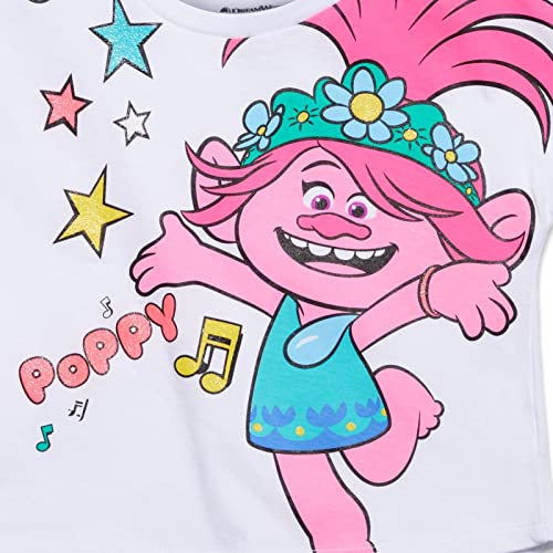 DreamWorks Trolls Poppy Infant Baby Girls Short Sleeve T-Shirt Tutu Skirt Set White 18 Months