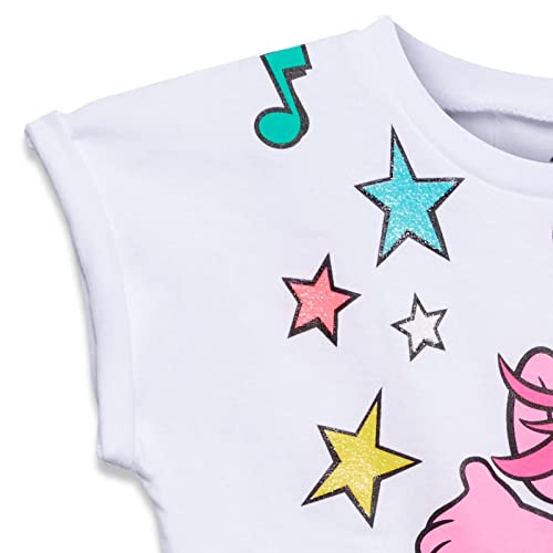 DreamWorks Trolls Poppy Infant Baby Girls Short Sleeve T-Shirt Tutu Skirt Set White 18 Months
