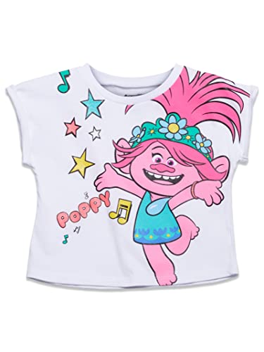 DreamWorks Trolls Poppy Infant Baby Girls Short Sleeve T-Shirt Tutu Skirt Set White 18 Months