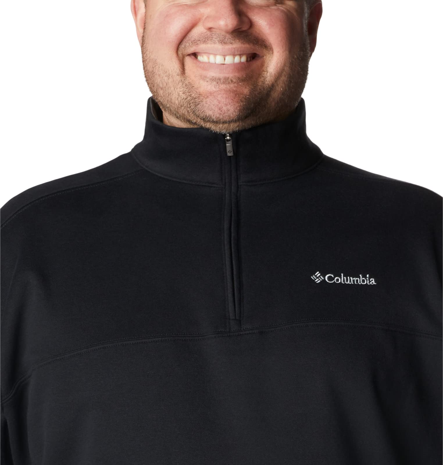 Columbia Mens Hart Mountain II Half Zip Fleece Jacket, Black, XX-Large