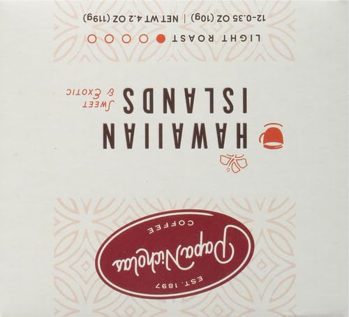 Papanicholas Coffee Single Serve Coffee Cups, Fits Keurig K Cup Brewers, Coffee Pods Hawaiian Islands Blend,12 Ounce