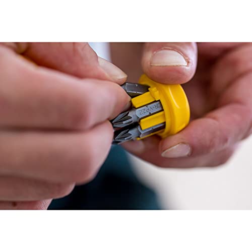 Stanley 0-66-358 Bit-Screwdriver short with 10 Bits, Black/Yellow