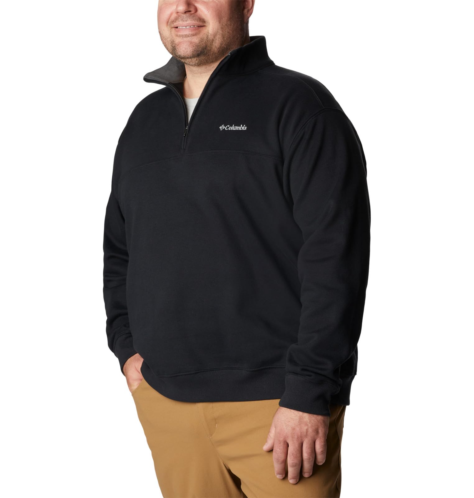 Columbia Mens Hart Mountain II Half Zip Fleece Jacket, Black, XX-Large