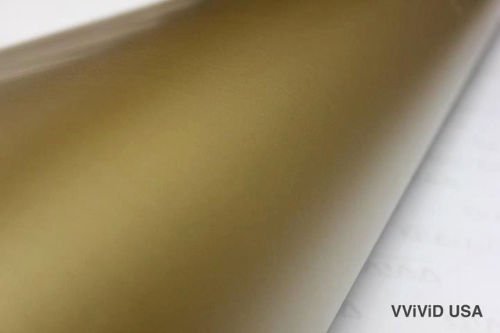 VViViD Matte Metallic Pearl Gold 2ft x 5ft Car Wrap Vinyl Roll with Air Release 3MIL-VViViD8