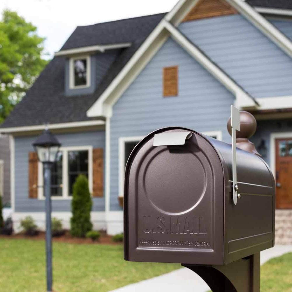 Gibraltar Mailboxes Northpointe Large Capacity Galvanized Steel Venetian Bronze, Post-Mount Mailbox, NM16NV01