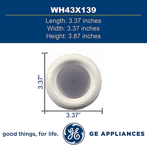 GE WH43X139 Genuine OEM Fabric Softener Dispenser Cup (White) for GE Washing Machines