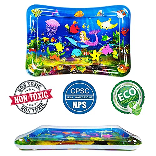 SUNSHINE-MALL Inflatable Tummy Premium Water mat Baby and Toddlers is The Perfect Fun time Play Activity Center Your Baby's Stimulation Growth (70 x 50 cm)