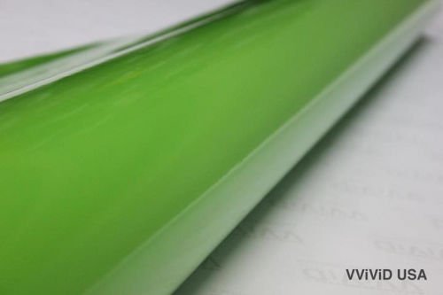 VViViD Lime Green Gloss 60 Inches x 1 Foot Car Wrap Vinyl Roll with Air Release 3MIL-VViViD8