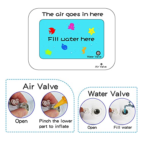 SUNSHINE-MALL Inflatable Tummy Premium Water mat Baby and Toddlers is The Perfect Fun time Play Activity Center Your Baby's Stimulation Growth (70 x 50 cm)