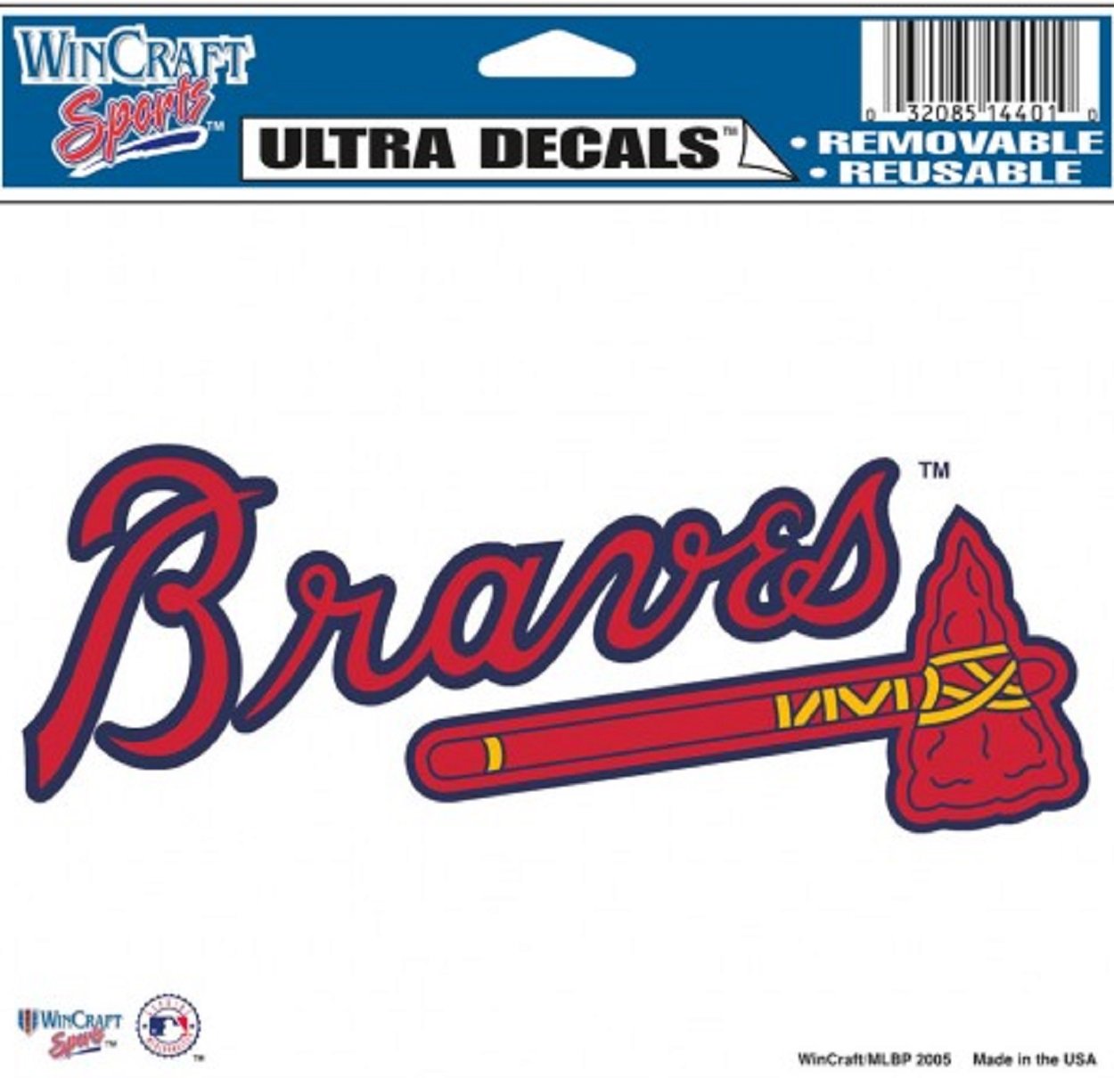 Wincraft MLB Atlanta Braves Multi-Use Colored Decal, 5" x 6"