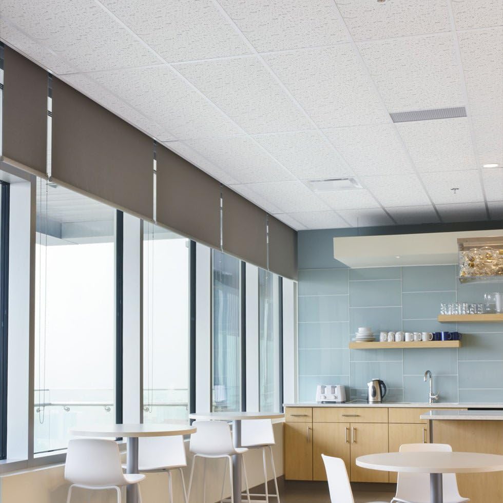 Armstrong World Industries BPGR755B Armstrong Acoustical Ceiling Panel 755B Fissured Square Lay in, 24X48X5/8 in., 12per Case - 296367