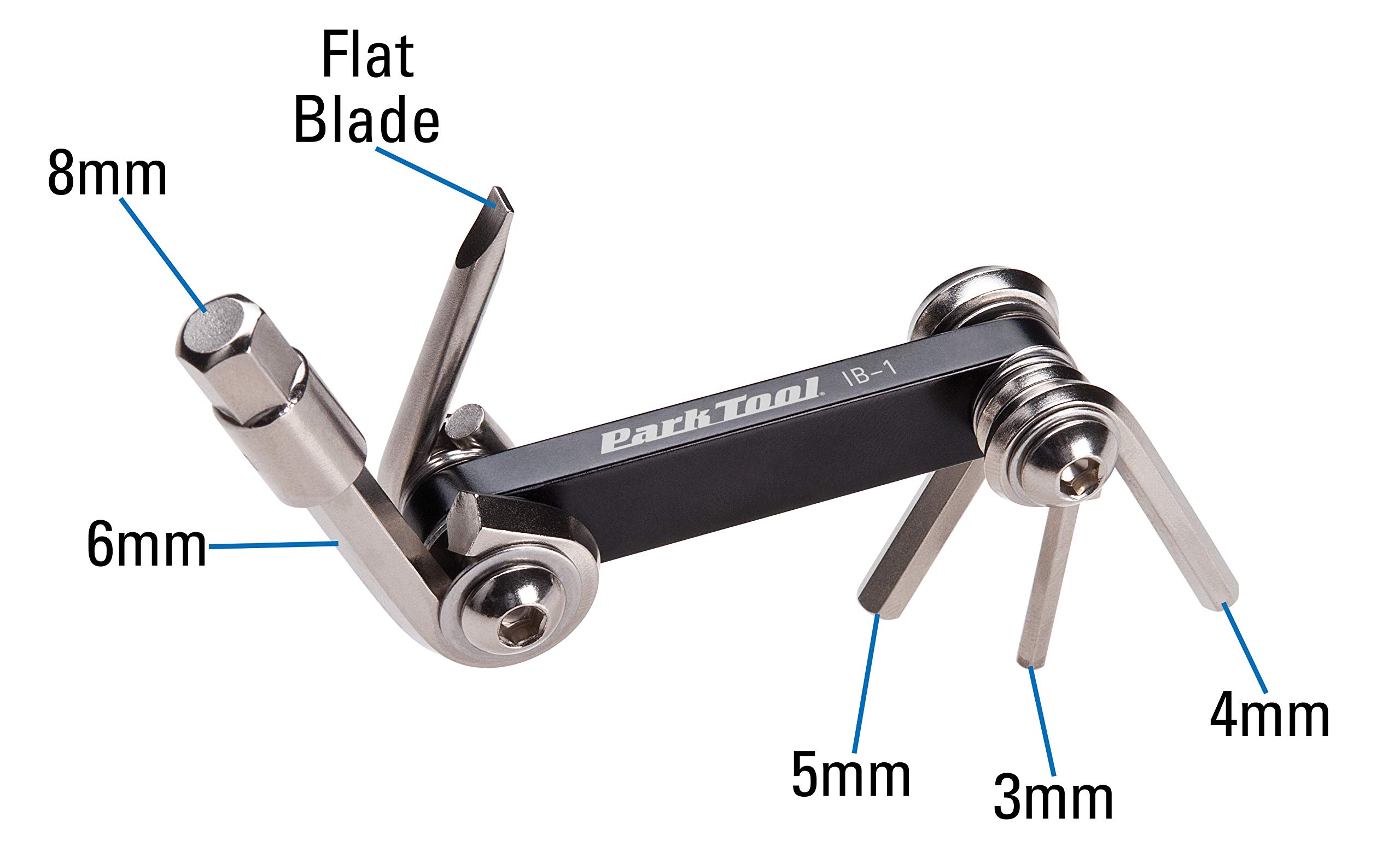 Park Tool IB-1 I-Beam Mini Fold-up Hex Wrench/Screwdriver Set