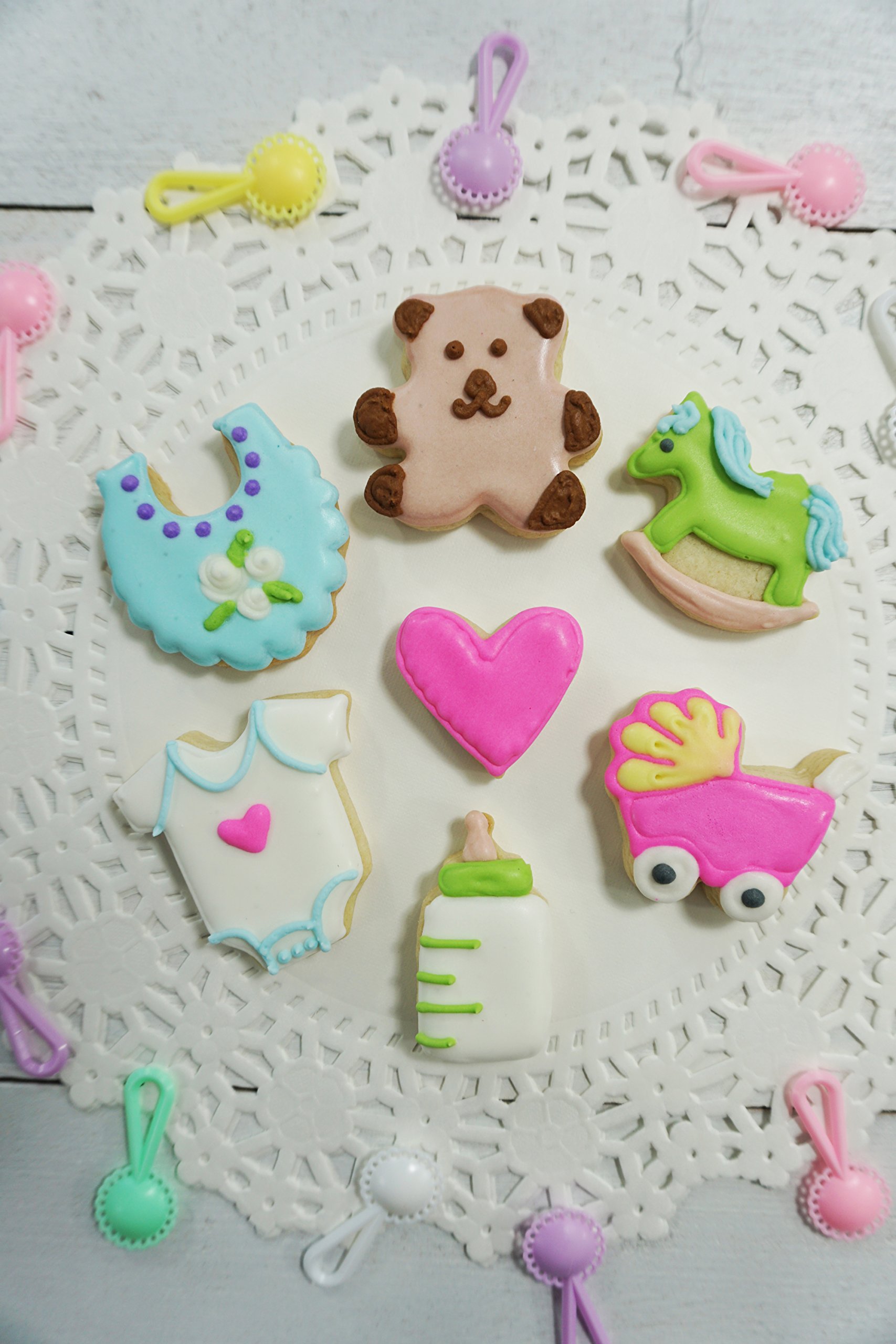 R&M International Mini Baby Cookie Cutters, Assorted, 7-Piece Set