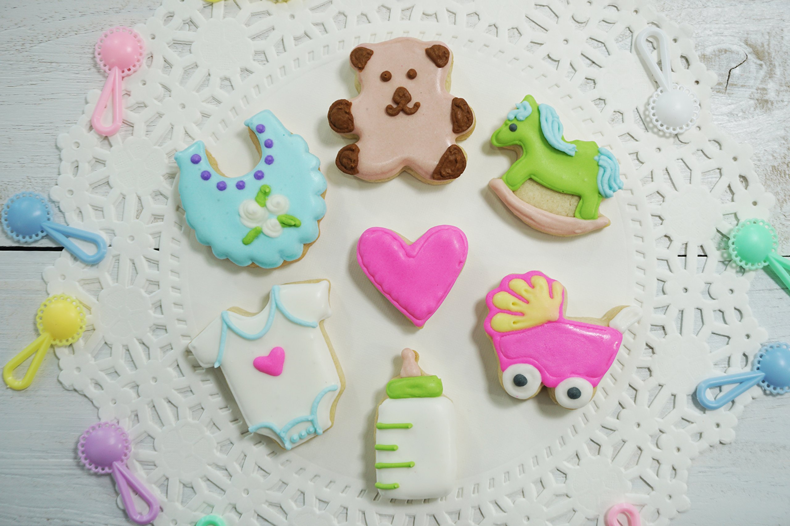 R&M International Mini Baby Cookie Cutters, Assorted, 7-Piece Set