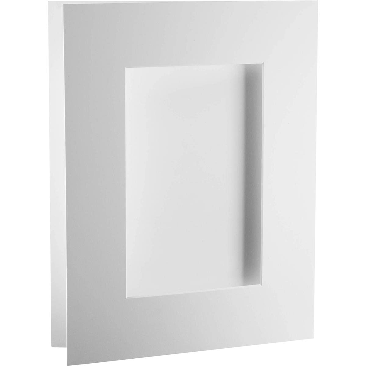 Archival Methods Pre-Cut Exhibition Mats Board, One 8x10 on 11x14 Board, 4 Ply, Bright White, Package of 5