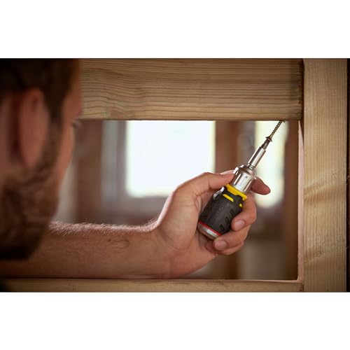 Stanley FMHT0-62688 Bit-Screwdriver with 6 Bits PH/PZ, Black/Yellow