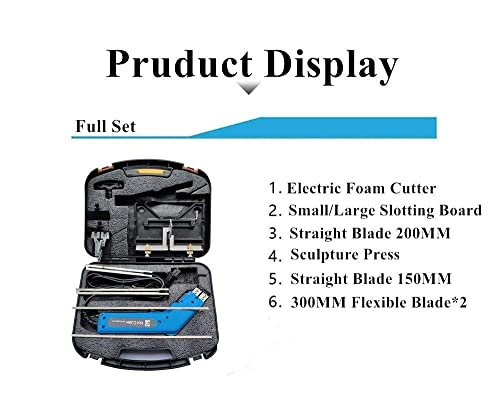 110V Electric Hot Foam Cutter Knife Grooving Wire Styrofoam Engraving Tool Kit Blade Slotting Board DIY Sculpture (Full set)