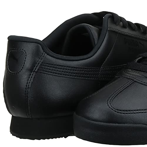 PUMA Mens Roma Sneaker, Basic black-black, 9.5