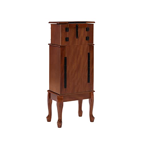 Powell Classic Cherry Jewelry Armoire, 16.5 x 40.25 x 11.88