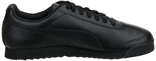 PUMA Mens Roma Sneaker, Basic black-black, 9.5