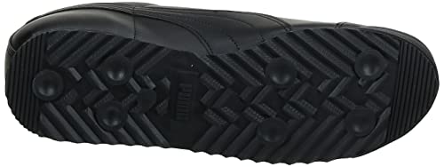 PUMA Mens Roma Sneaker, Basic black-black, 9.5