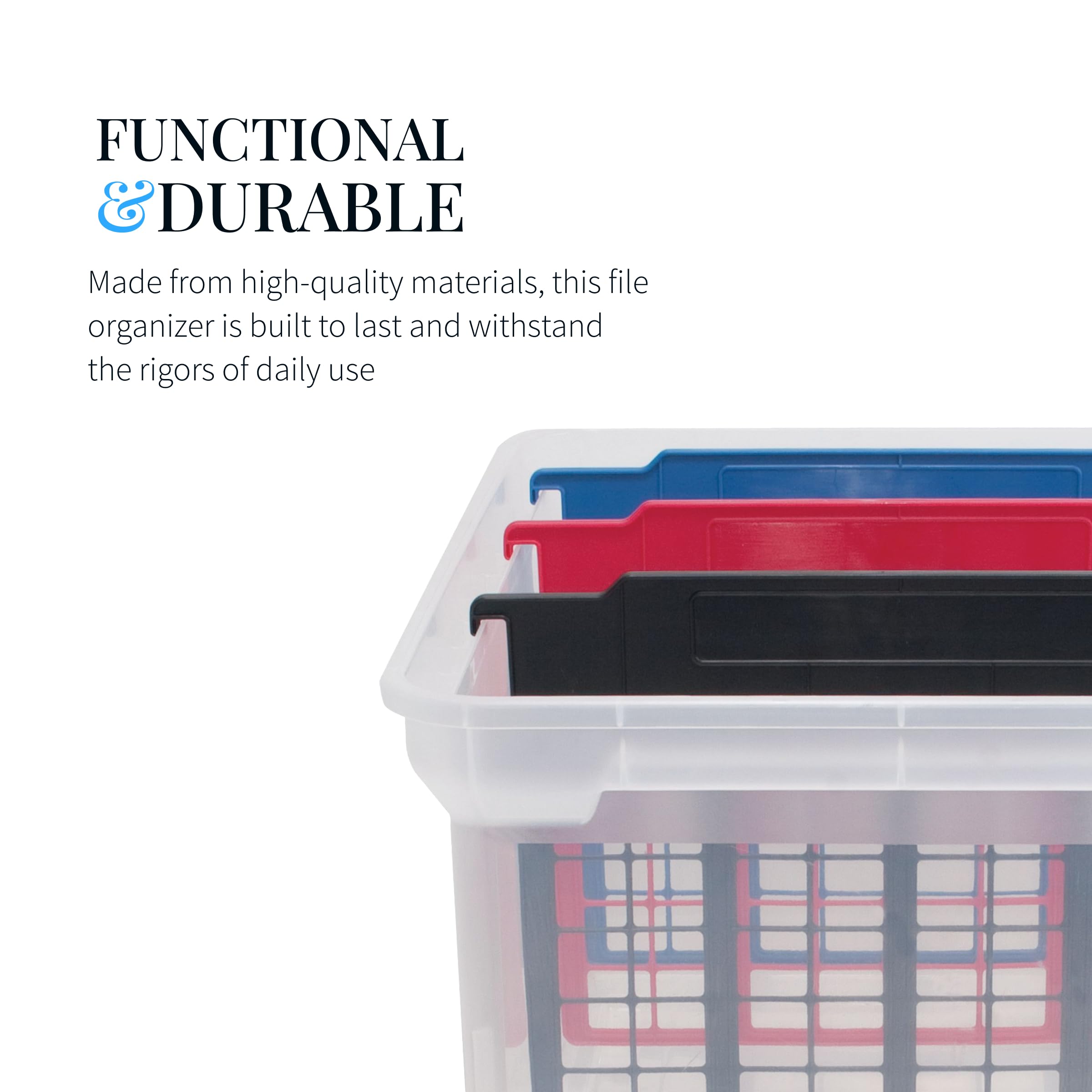 Advantus File and Folder Dividers, 3-Count, Red/Blue/Black (50912)