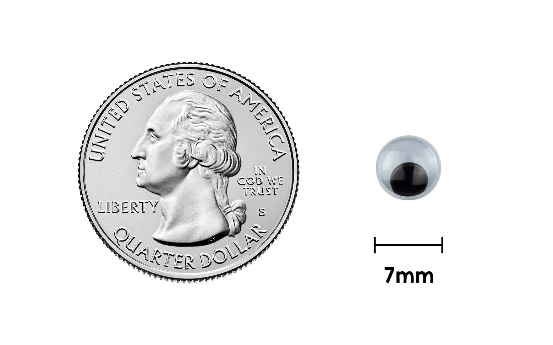 Hygloss Paste On, 7 mm Black Wiggle Eyes