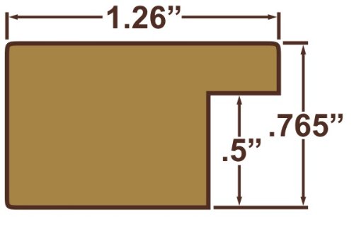 Craig Frames FM26DKW 16 by 20-Inch Picture Frame, Smooth Wrap Finish, 1.26-Inch Wide, Dark Brown