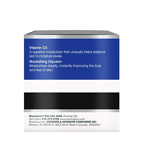 Neutrogena Deep Moisture Night Cream with Glycerin & Vitamin D3, Facial Moisturizer for Dry Skin with Shea butter, Glycerin, Vitamin D3, Non Greasy & Non Comedogenic, 2.25 oz