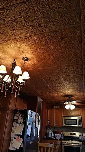 50pc of Astana White (20"x20" Foam) Ceiling Tiles - Covers About 135sqft - Styrofoam Ceiling Tile for Glue up Application