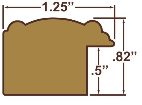 Craig Frames 59504100 16 by 20-Inch Picture Frame, Wood Grain Finish, 1.25-Inch Wide, Honey Oak