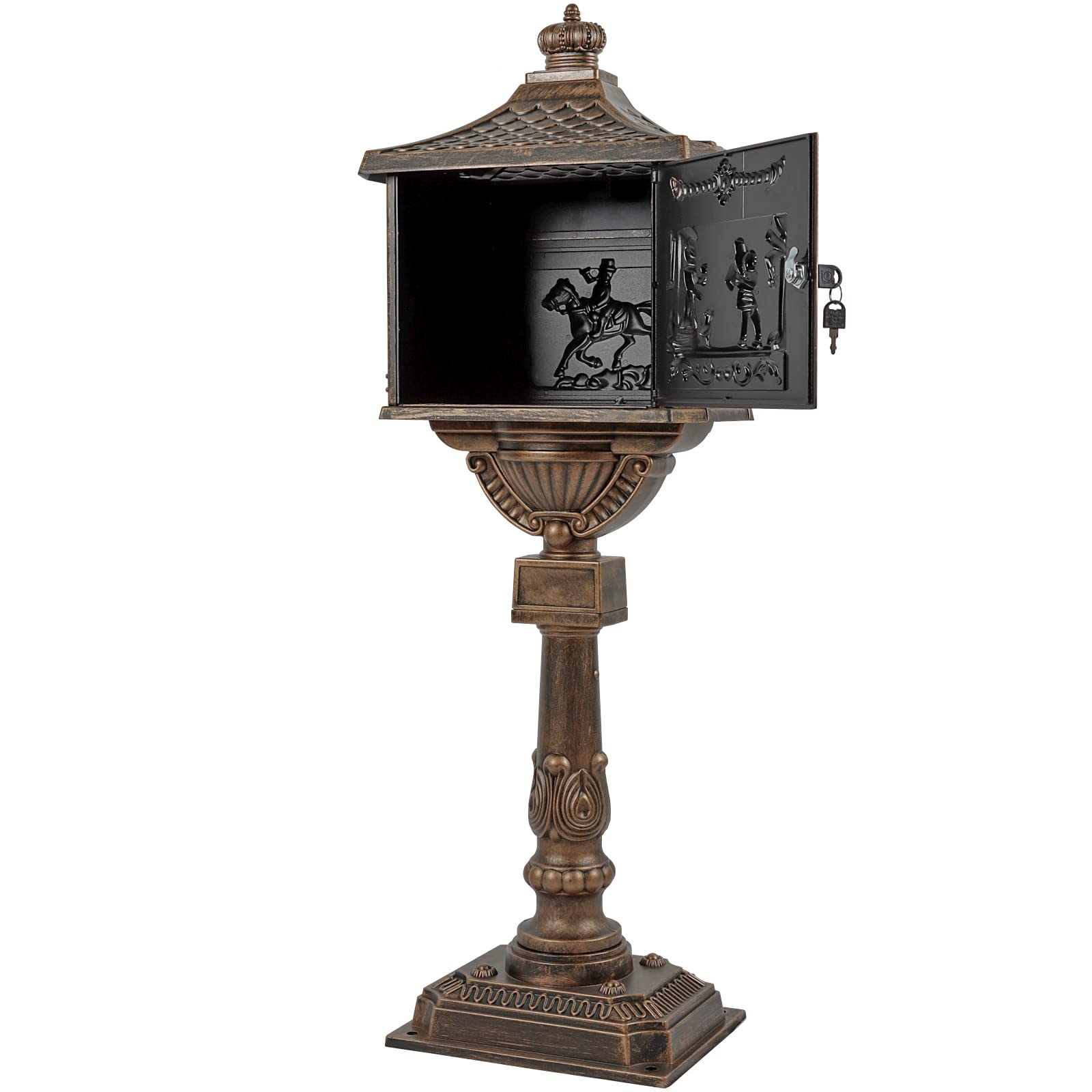 Polar Aurora Mailbox Cast Aluminum Bronze Mail Box Postal Box Security Heavy Duty New