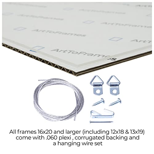 ArtToFrames 16x20 Inch White Picture Frame, This 1.5" Custom Wood Poster Frame is Off White Stain on Solid Wood, for Your Art or Photos, WOM0066-78238-YWHT-16x20