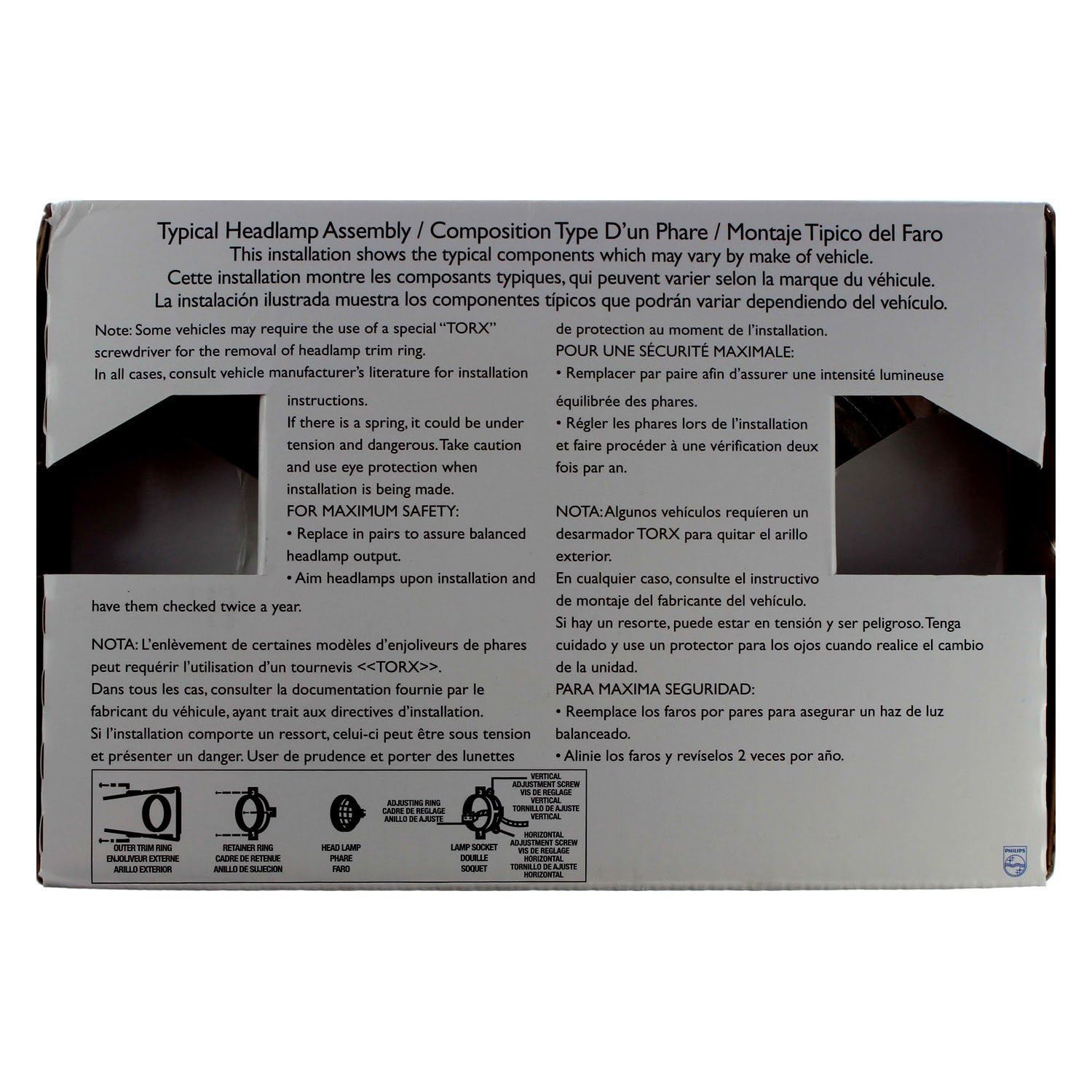 Philips H6024C1 Standard Halogen Sealed Beam headlamp, 1 Pack