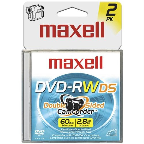 Maxell 567646 2x 2.8GB 60-Minute Mini DVD-RW Media 2-Pack