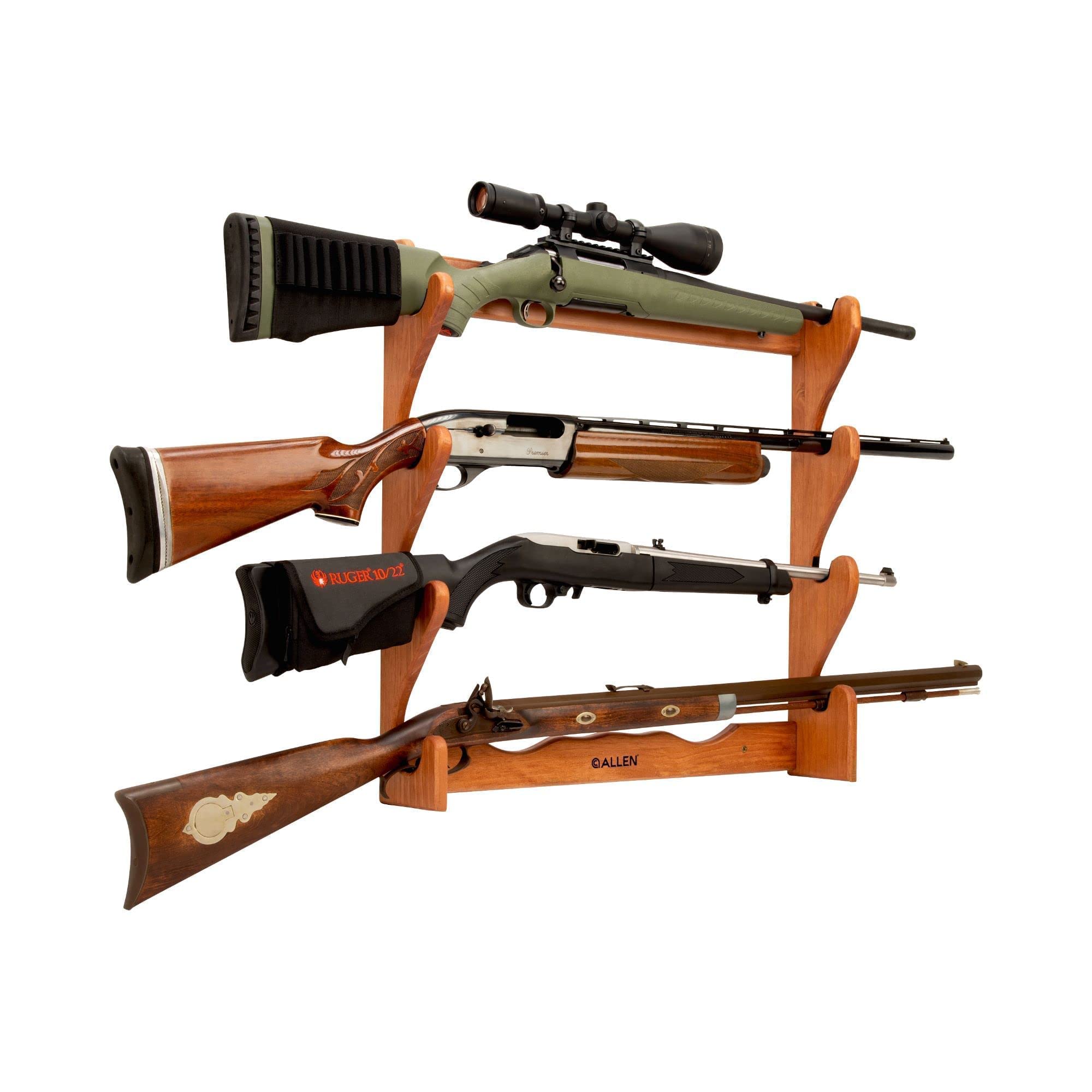 Allen Company unisex adult 4 Gun Collector Gun Rack, Wood, One Size US
