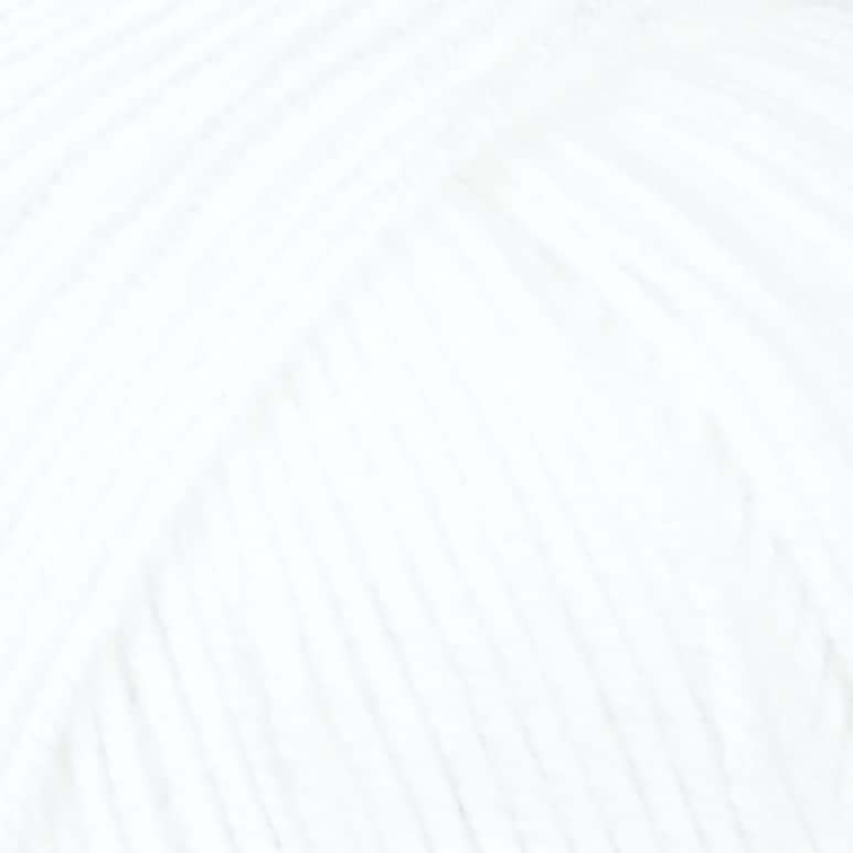 Premier Yarns Cotton Fair, Cotton/Acrylic Blend, Yarn for Crocheting and Knitting, Fine Weight, Machine Washable Yarn, White, 3.5 oz, 317 Yards