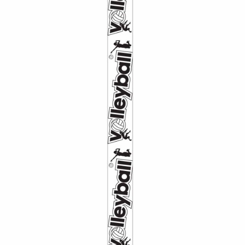 Berwick Offray 7/8" Wide Sports Ribbon for Hair Bows and Crafts, 9-Foot Spool, Girl's Volleyball Pattern